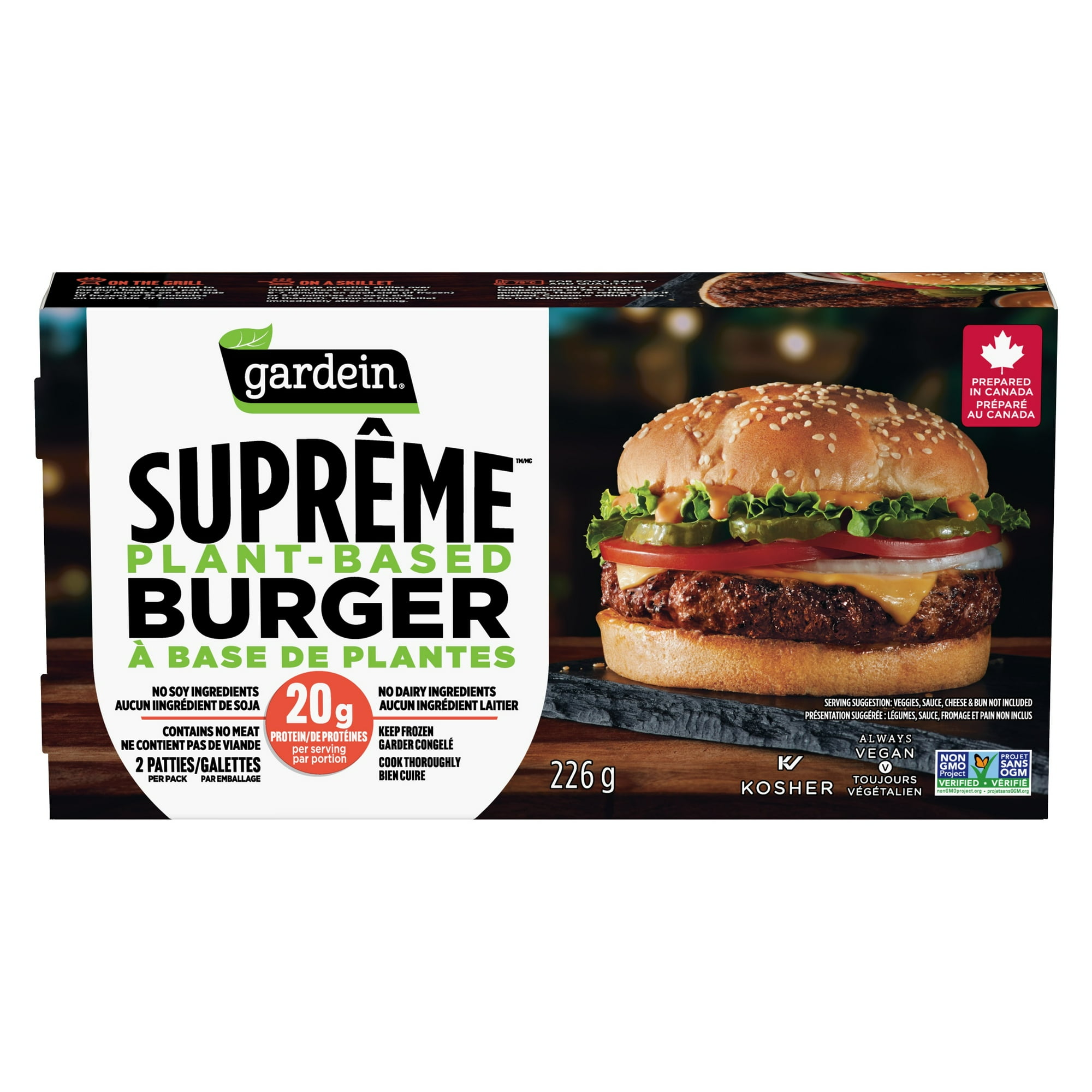 Click here for Gardein Suprême Plant-Based Burger 226 G prices