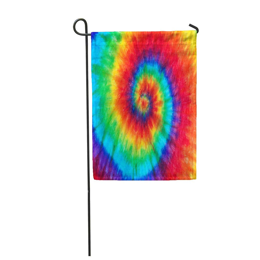 KDAGR Colorful Rainbow Spiral Tie Dye Pattern Color Dyed Batik Garden ...