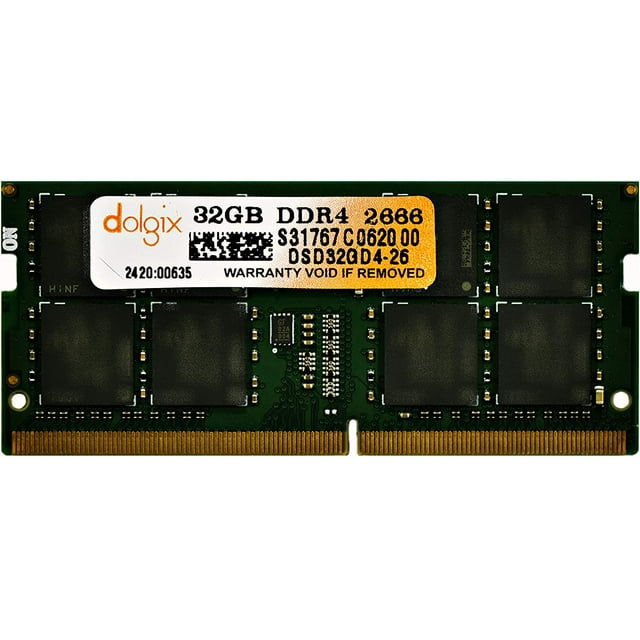 DOLGIX 32GB DDR4 2666 MHz PC4-21300 SODIMM 260-Pin 2Rx8 Dual Rank 1.2V ...