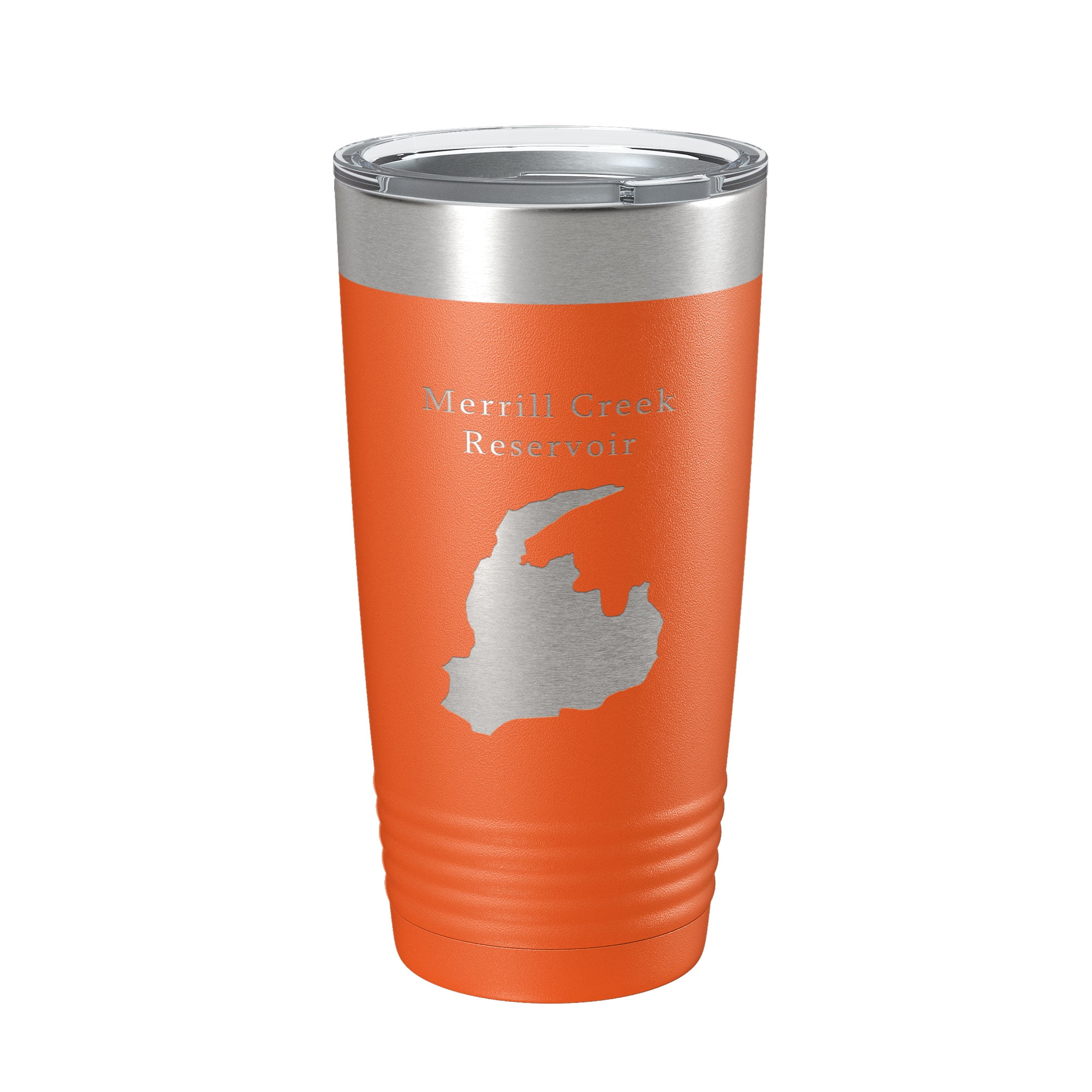 Merrill Creek Reservoir Tumbler Lake Map Travel Mug Insulated Laser ...