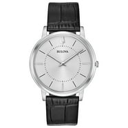 Bulova Men's Classic Brown Leather Strap Watch 98H51 - Walmart.com