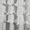 Lush Decor Avery Ruffle 84" x 54" + 2" Header Ruffle Light Gray 3" Rod ...