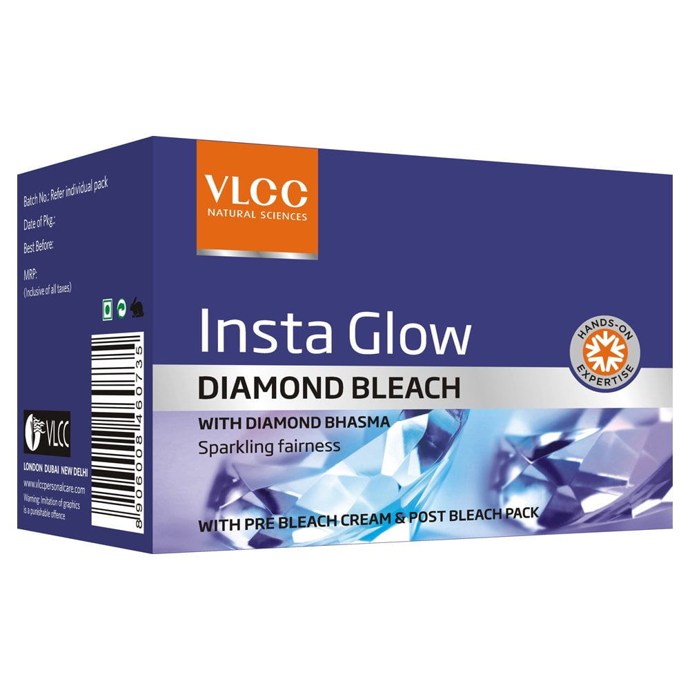 Click here for Vlcc Insta Glow Diamond Bleach(60gm) 60gm prices
