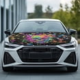CHAQLIN Neon Splash Colorful Skull Car Hood Cover - Waterproof UV ...