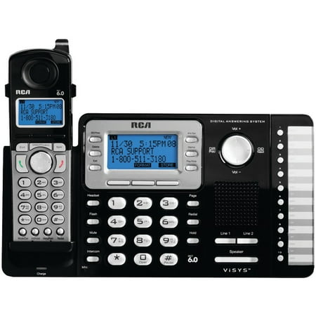 RCA(R) 25252 2-Line Expandable Cordless Phone with Caller ID (With ...