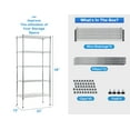 5 Tier Metal Storage Shelves, Adjustable Wire Shelving Unit Storage NSF ...