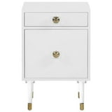 Home Square Lia Accent Table in Matte White & Acrylic - Set of 2 ...