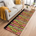 Abstract Botanical Hallway Runner Rug 2x6 Washable Non Slip Kitchen ...