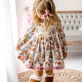 WUXIAN Toddler Girls Long Sleeve Christmas Printed Fall Princess Dress ...