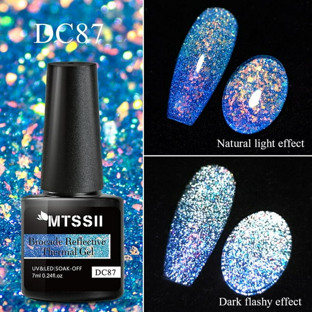 Mtssii-esmalte para uñas de Gel UV, barniz térmico de 3 capas que cambia de Color, brillo ...