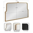 Kate and Laurel Gezella Glam Scalloped Wide Arched Wall Mirror, 38 x 24 ...