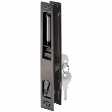 Black Diecast with Hardwood Handle Surface Hook Sliding Patio Door Pull ...