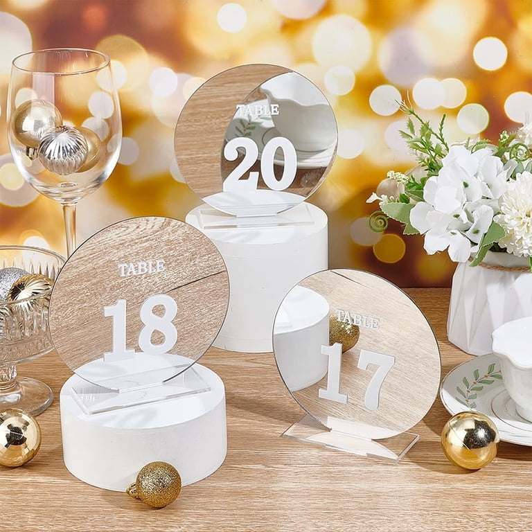 Silver wedding table numbers | Beachweddingtips.com
