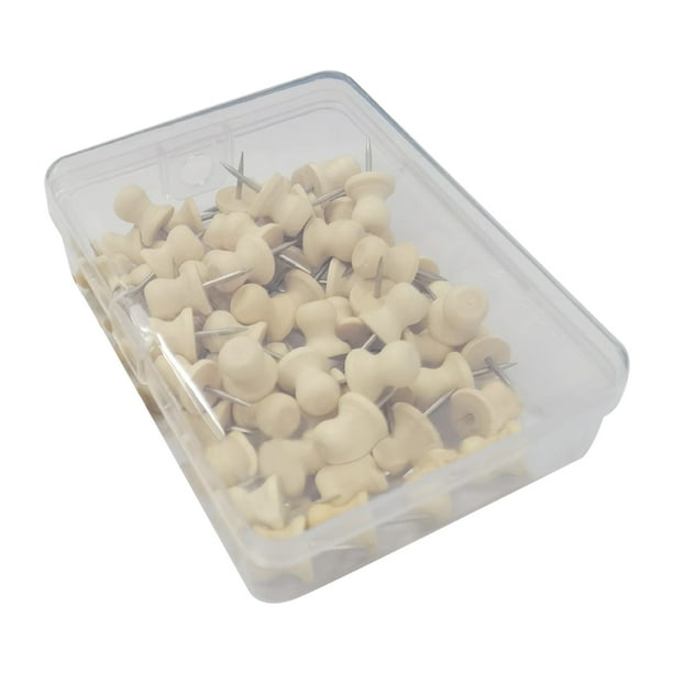 Wooden Push Pins, Wood Thumb Tacks Decor for Cork Boards Map Photos ...