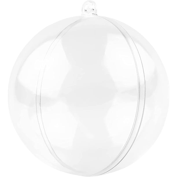 Dinohhi 10 Pieces 8cm Transparent Fillable Christmas Baubles, Plastic ...