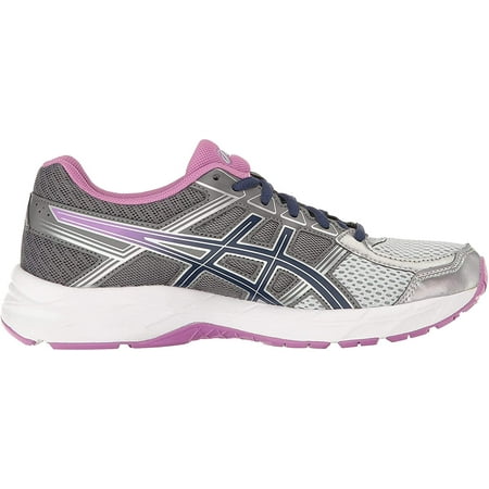 ASICS Women's Gel-Contend 4 Running Shoe, Silver/Campanula/Carbon, 5 M ...