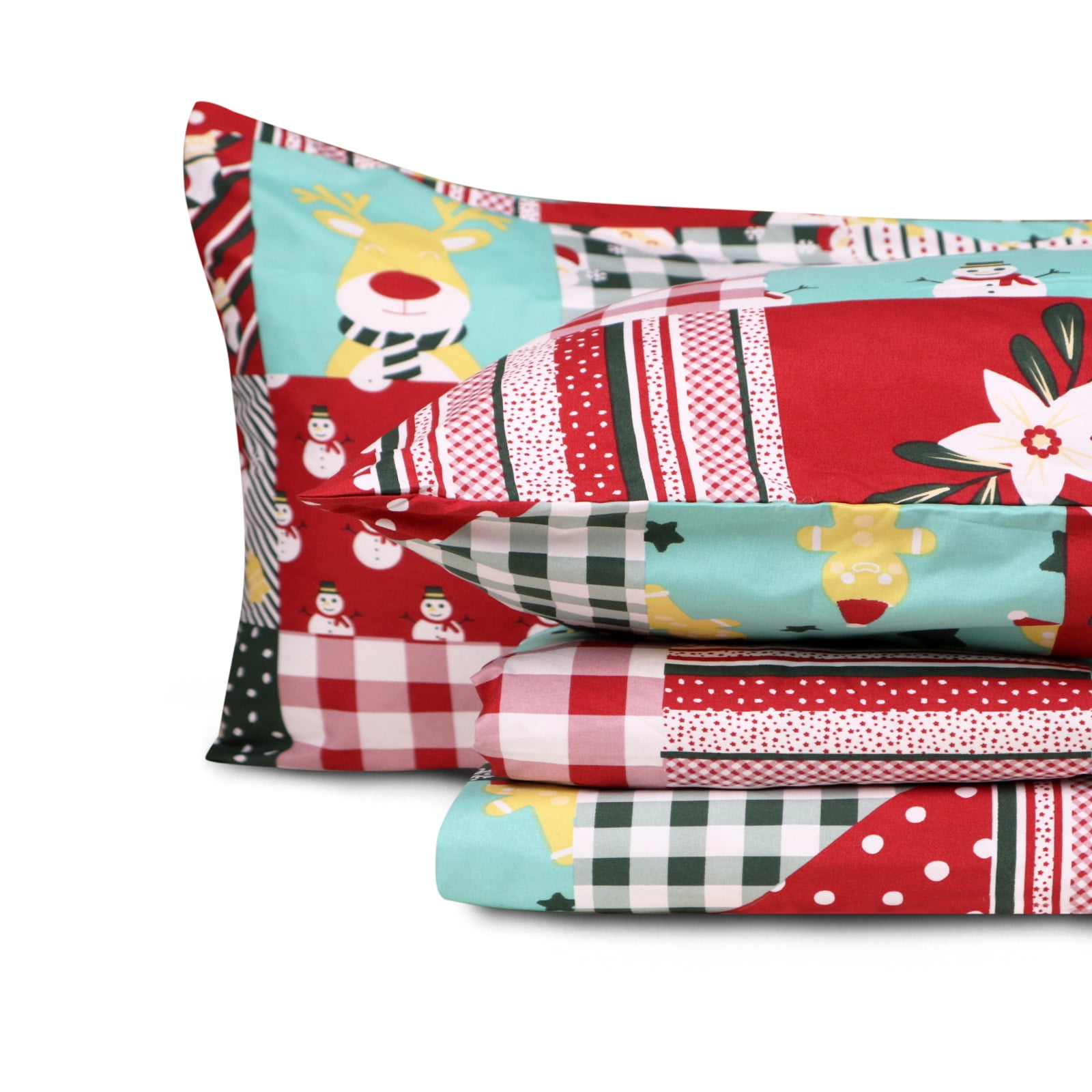 Gogreen Christmas Sheet Set 4PC Deep Pocket Queen Size Bedding Set ...