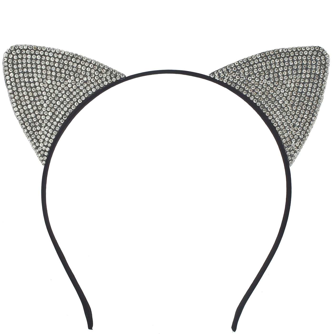 Lux Accessories Girls Black Halloween Crystal Sticker Stone Cat Ear ...