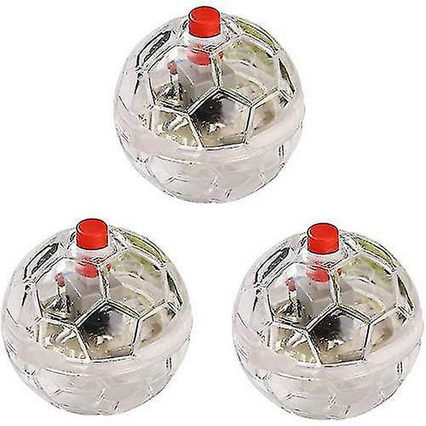 3 Pcs Glowing Ball, Flashing Transparent Plastic Ball Funny Training ...