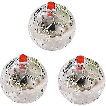 3 Pcs Glowing Ball, Flashing Transparent Plastic Ball Funny Training ...