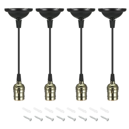 Pendant Light Kit Hanging Light Socket E26/E27 Aluminium Base Brass ...