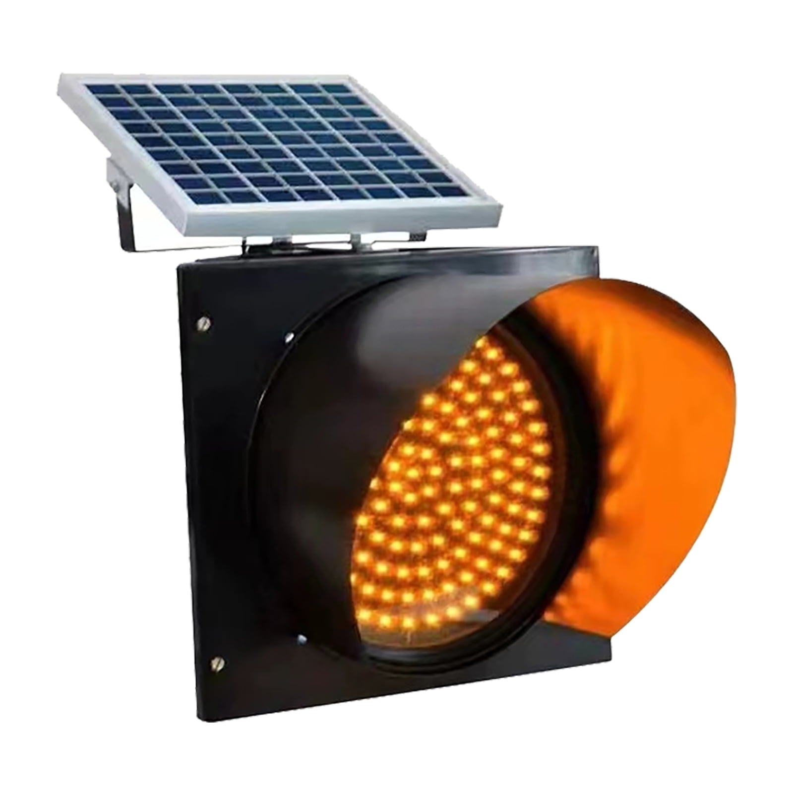 Semáforo LED amarillo, luz de advertencia estroboscópica solar Luz de ...