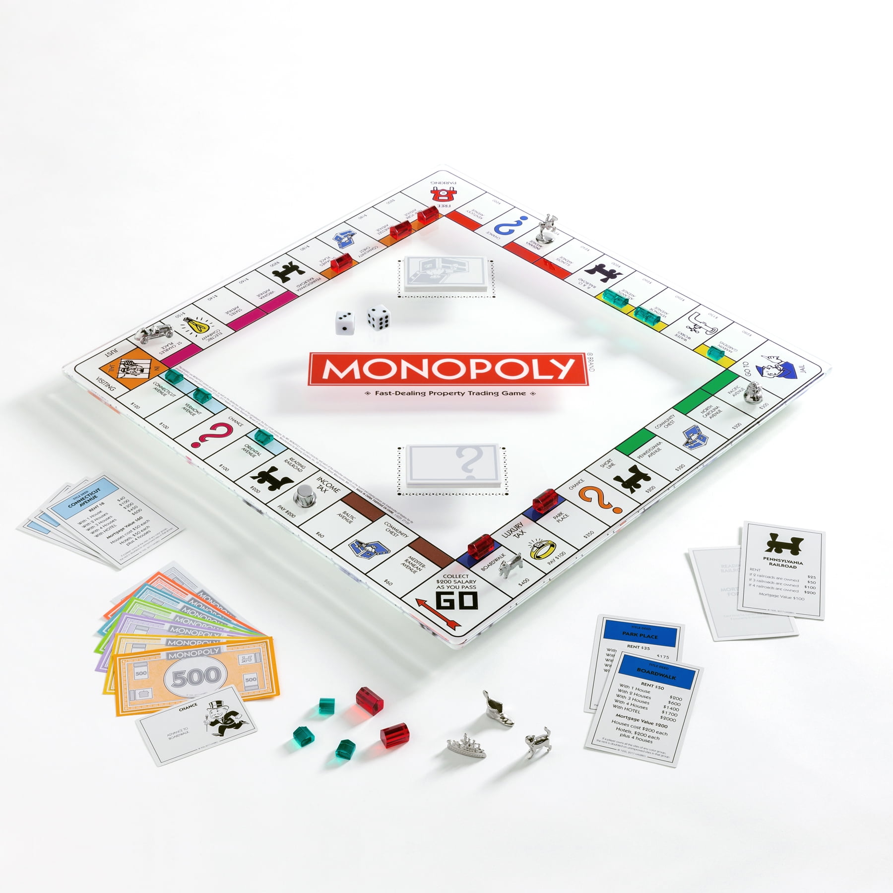Winning Solutions Monopoly Board Game - Glass Edition - Walmart.com