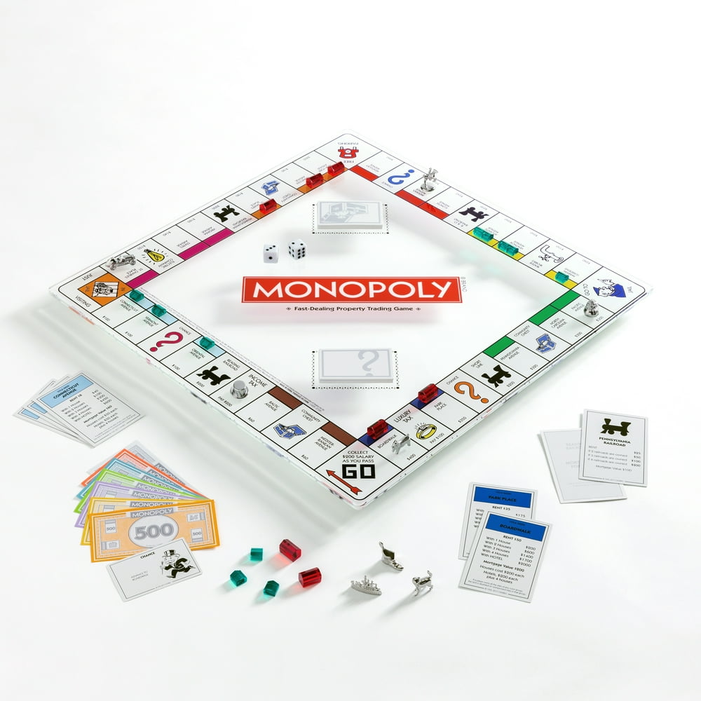 Winning Solutions Monopoly Board Game - Glass Edition - Walmart.com ...