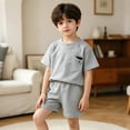 Afdoent Girls 2 Piece Outfits Summer Short Sleeve Knit Outfit Two Piece ...