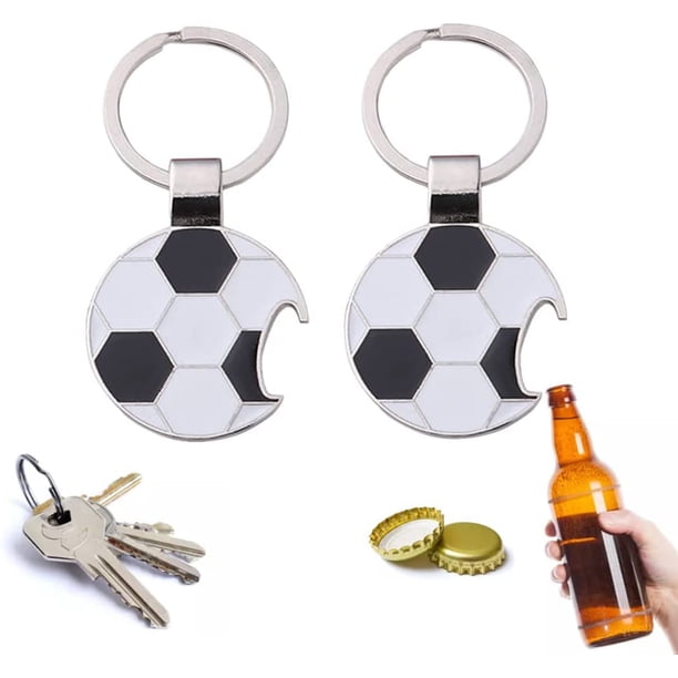 SHENMO 2 Piece Bottle Opener Keychain (Football) Soccer Ball Shaped ...