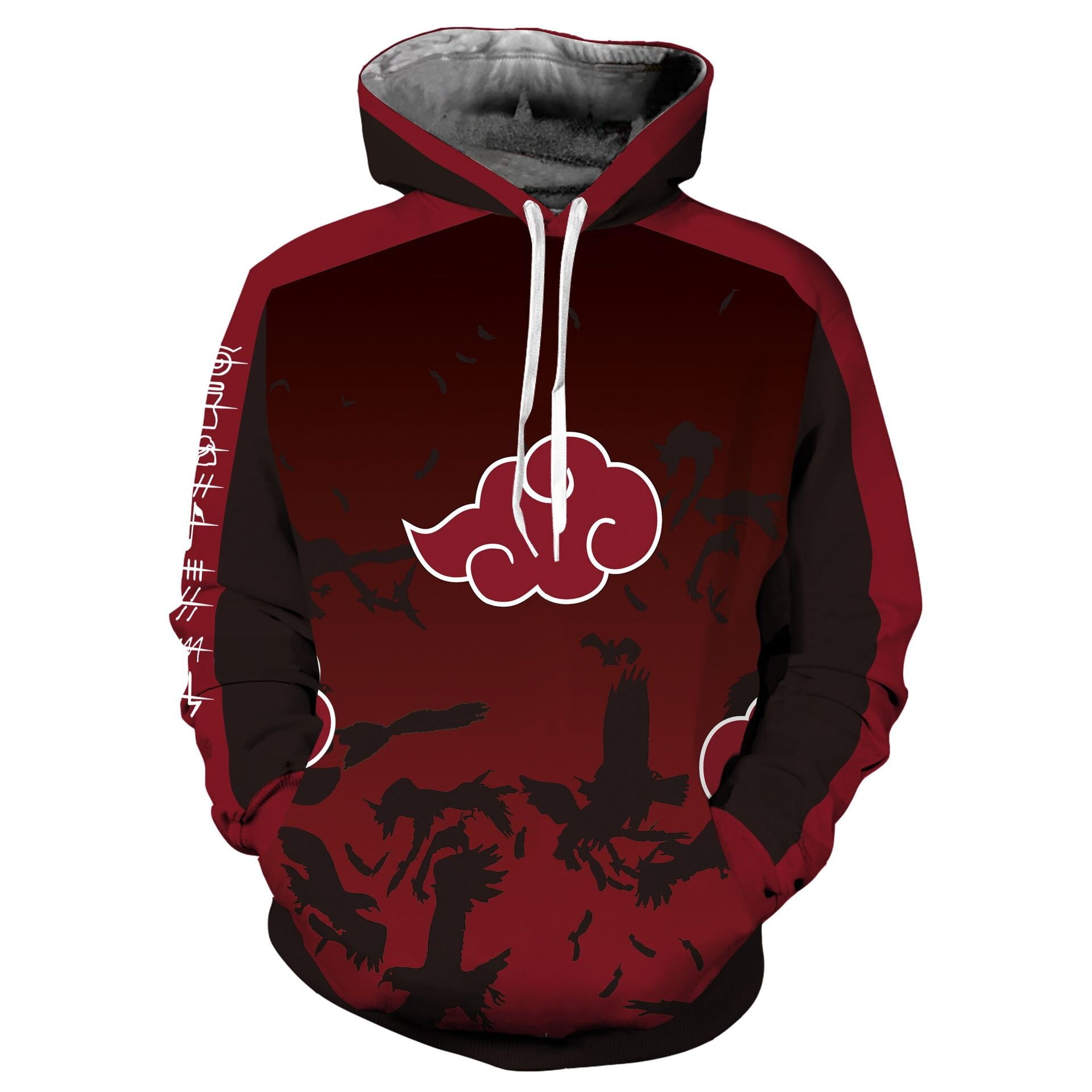 Naruto Anime Cartoon Hoodie Uzumaki Naruto Cosplay Akatsuki Uchiha ...