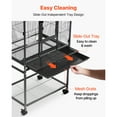 KFFKFF Spacious Bird Cage, 24.6 x 16.7 x 53.9 inch, Flat Top Design ...
