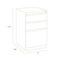 Hirsh 20" Deep Mobile Pedestal File Cabinet 3 Drawer Box-Box-File ...