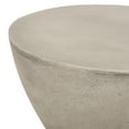 GDF Studio Attola Outdoor Lightweight Cement End Table, Modern Patio ...
