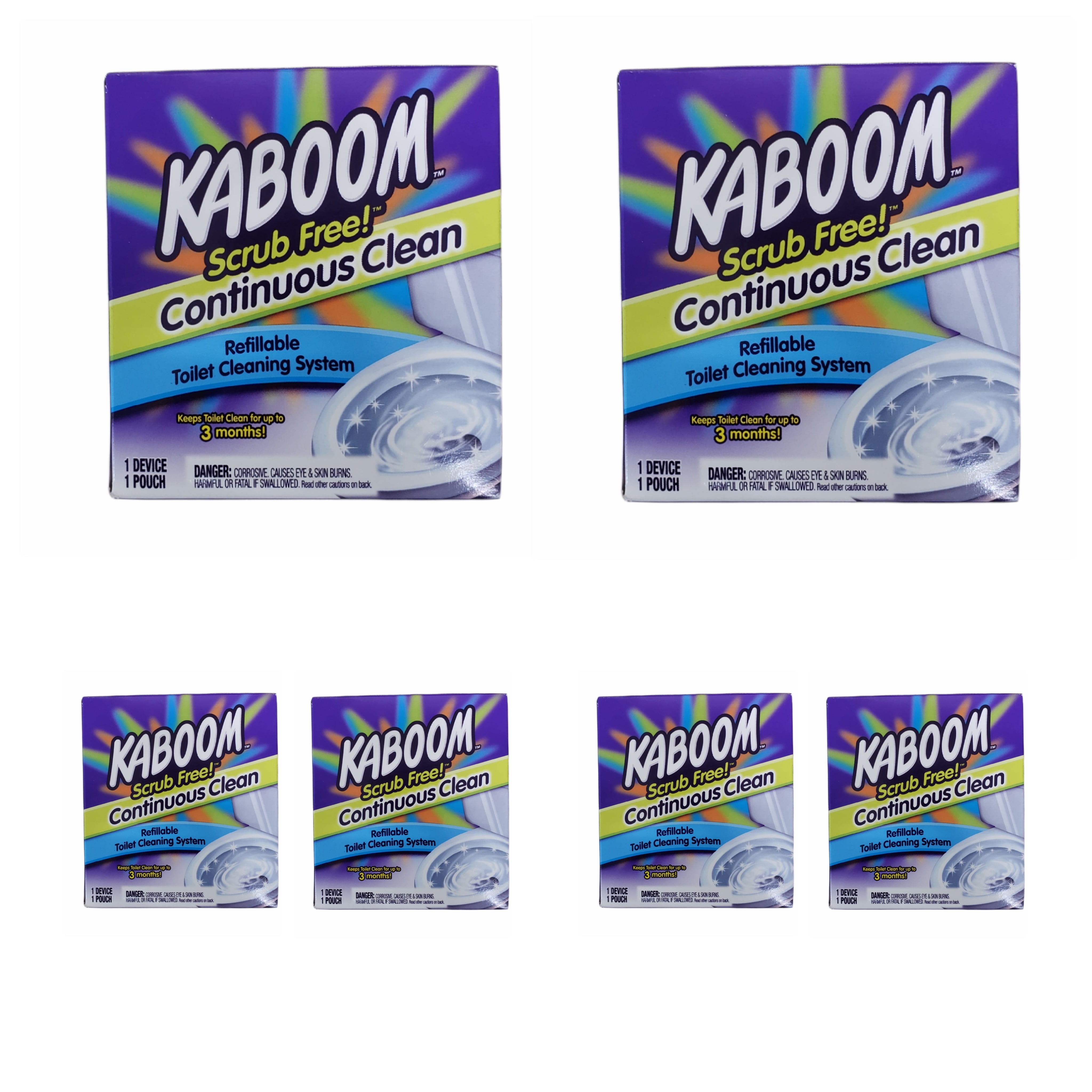 Kaboom Scrub Free! Continuous Clean Toilet Cleaning 6 Count System (1 ...