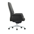 LeisureMod Summit Ergonomic Faux Leather Office Chair – Black ...