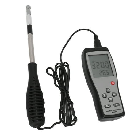 Wind Speed Measuring Tool, Comfortable Rubber Key Hot Wire Anemometer ...
