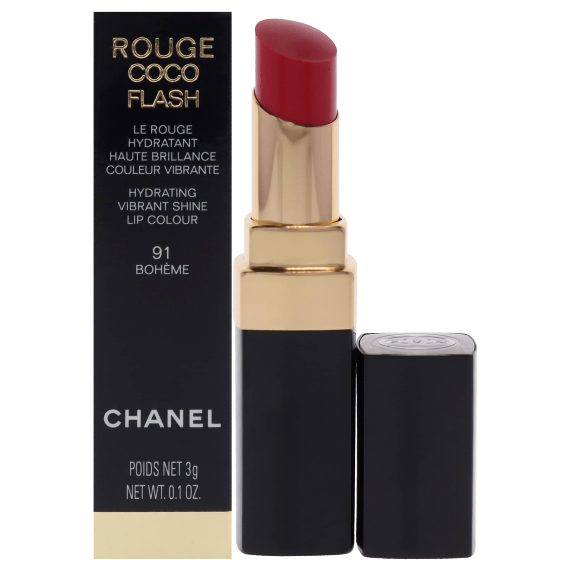 Lápiz labial CHANEL Rouge Coco Flash 91 Boheme para mujer, 3 ml ...