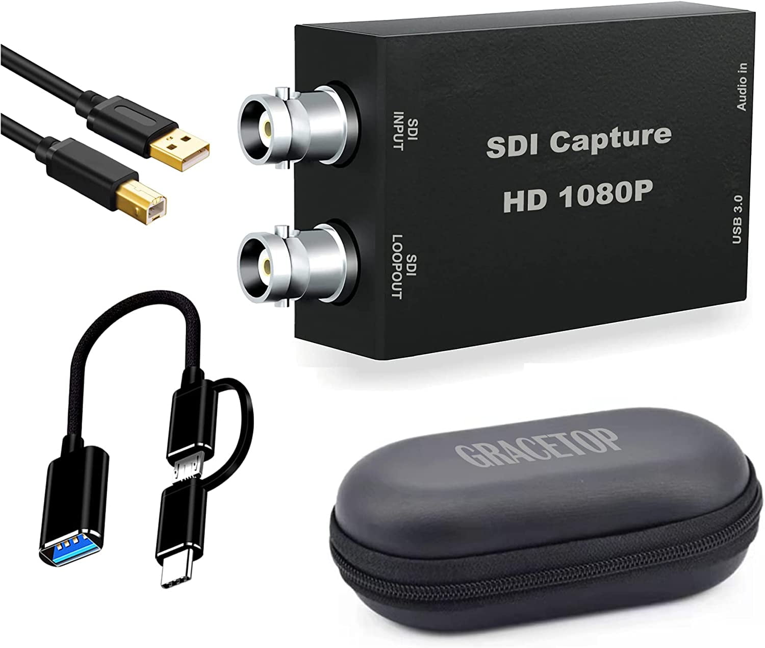 SDI Capture Card with Loopout, 1080P SDI to USB 3.0 Video Capture Card ...