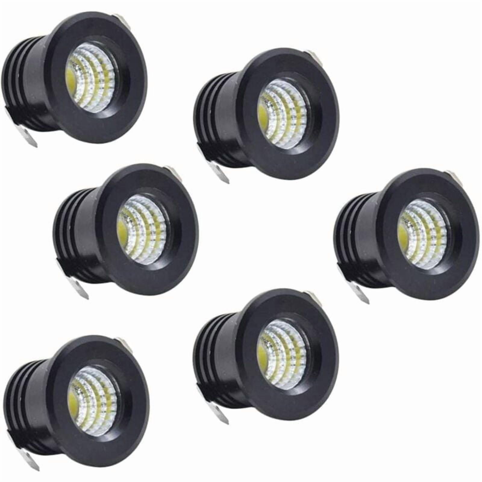 6-Pack Black Mini LED Recessed Ceiling Lights, 3W, Warm White - Walmart.ca