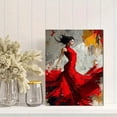 Red Dress Flamenco Dancer Canvas Art, Modern Dance Portrait ...