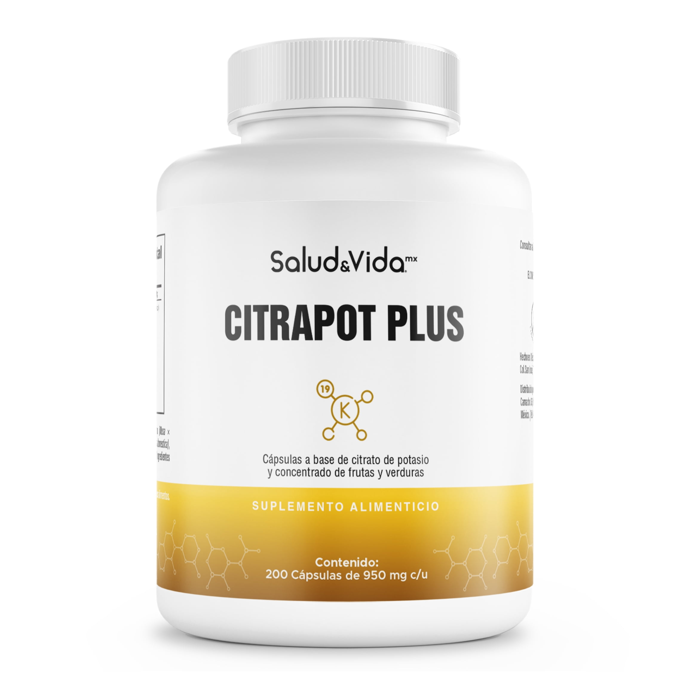 Suplemento Alimenticio S&V Citrato de Potasio Citrapot Plus 200 ...