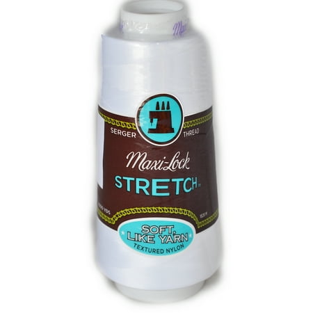 A&E Maxi Lock Stretch Textured Nylon White Serger Thread MWN-32109 ...