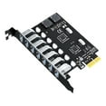 PCIE to USB3.0 Extend Card 5Gbps Convert Adapter 7 Port PCIE Desktop ...
