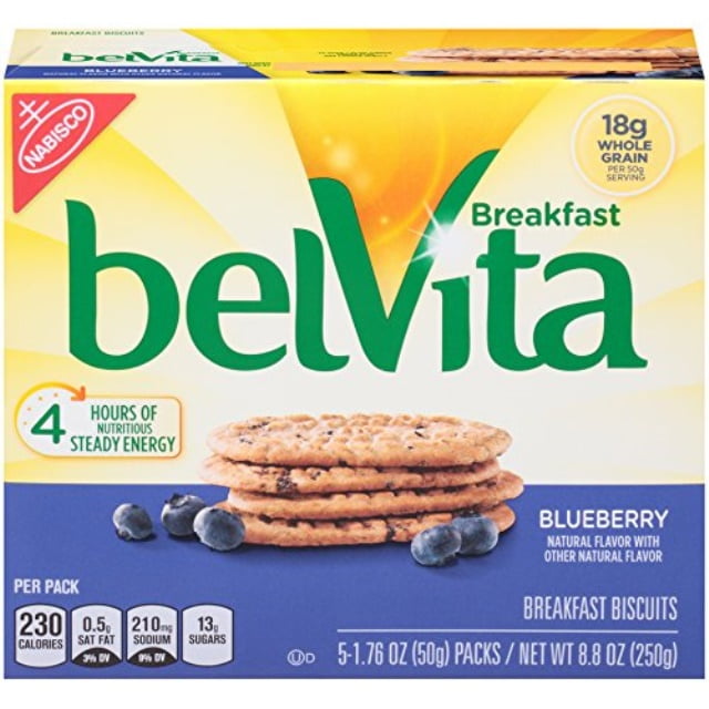 belvita blueberry breakfast biscuits, 5 count box, 8.8 ounce (pack of 6 ...