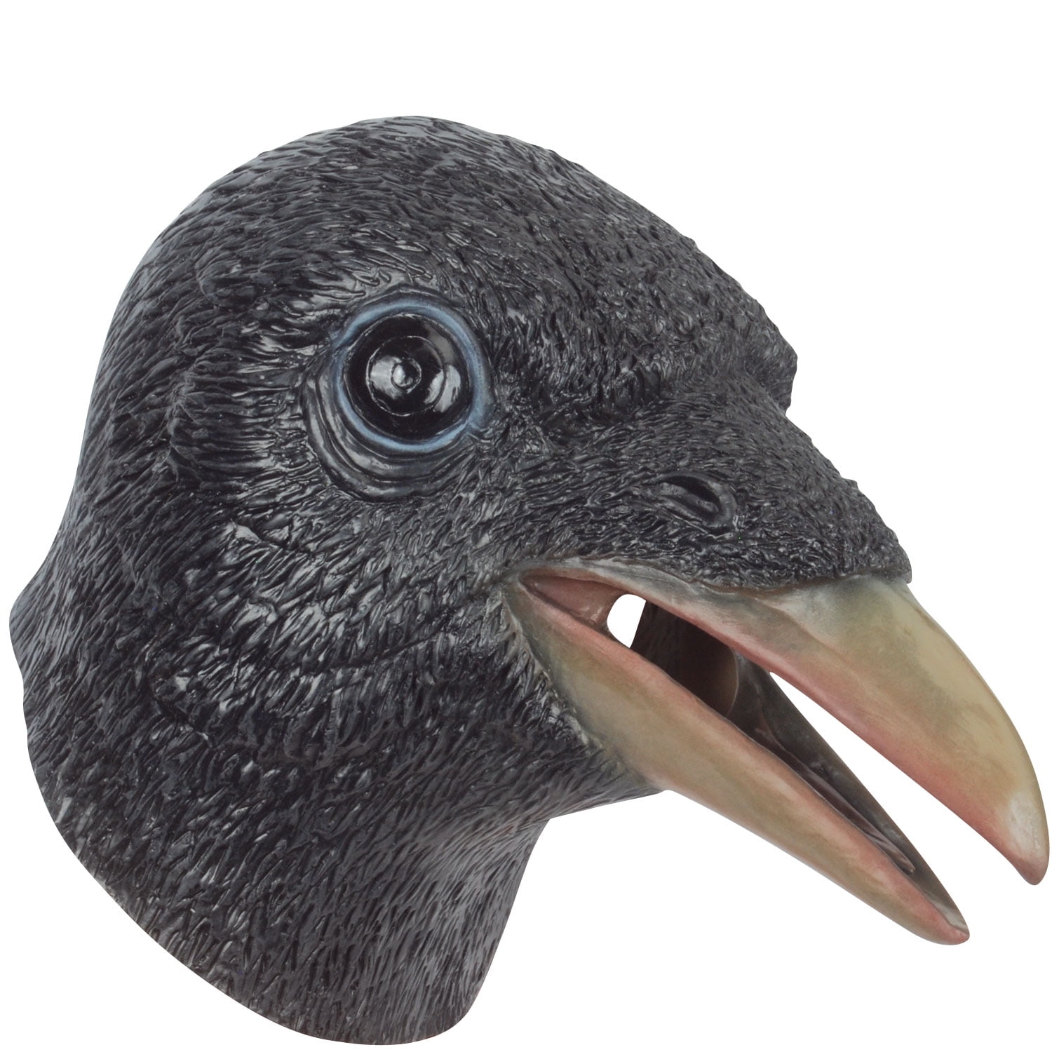 Loftus Large Crow Bird Latex Full Head Mask, Black Brown, One-Size ...