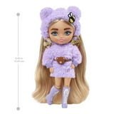 Barbie Extra Minis Fashion Doll #4, Blonde Hair, Stylish Purple Dress ...