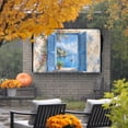 Coastal Village Waterproof Outdoor TV Cover, Blue Open Window Lemon ...