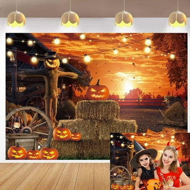 OAVQHLG3B Halloween Banner Halloween Backdrop Halloween Decoration ...