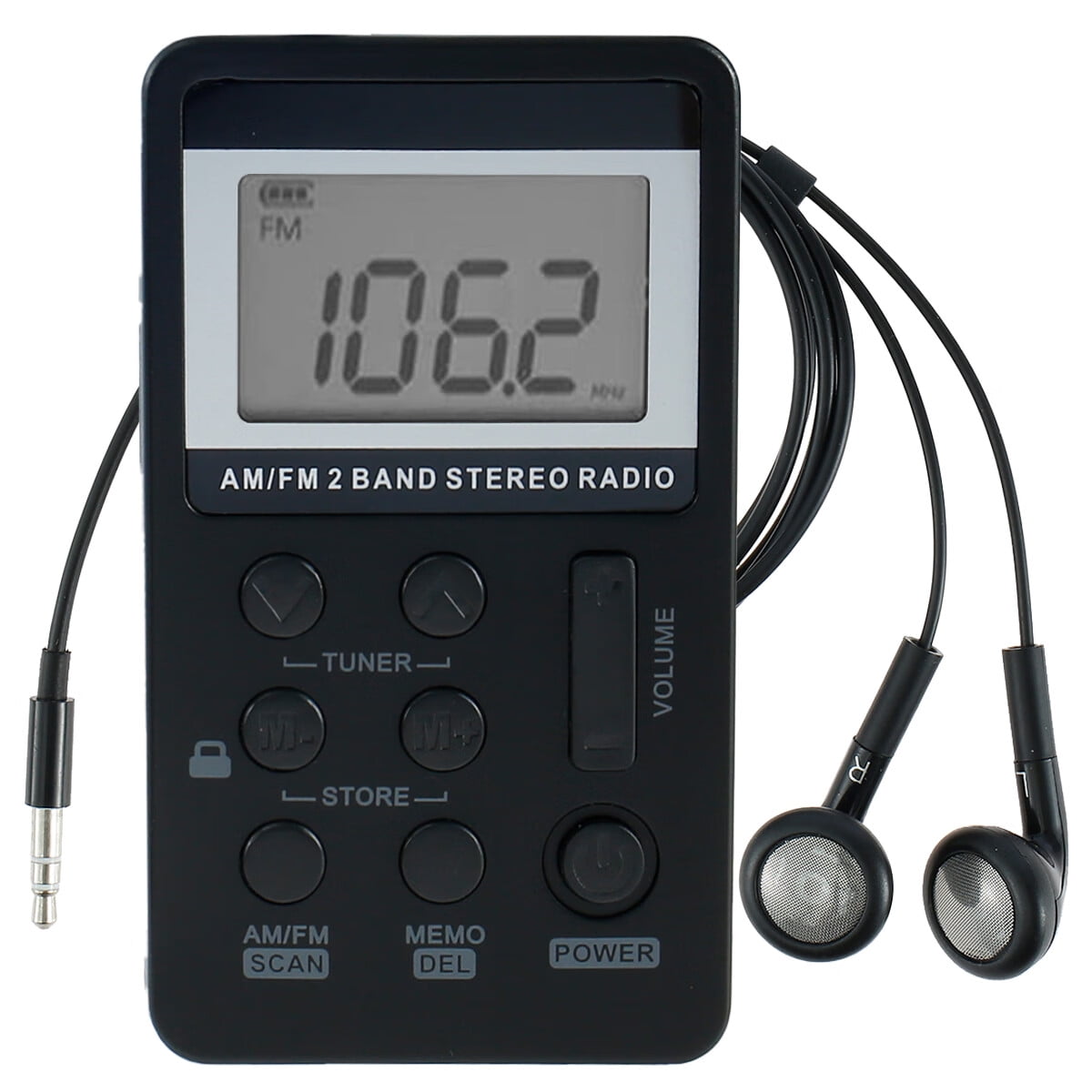 FM AM Radio Personal Mini Digital Tuning Portable Pocket Radio with In ...